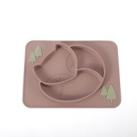 China Microwave Safe Toddler Silicone Plates Heat Resistant FDA Approved Non Toxic Baby Feeding Plates for Convenient Cleaning for sale