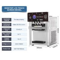 China Commercial Ice Cream Maker 26-32L/H 220V 1900W Compressor No Internal Cleaning 545x735x1400mm for sale