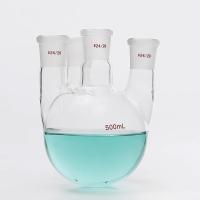 China Heat Resistant Glass Boiling Flask 5-20000ml Graduated Single Mouth Lab Glassware for sale