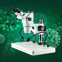 China 6.7X-45X Trinocular Stereomicroscope with 10X Eyepiece Dual LED for Biology Entomology Mineralogy for sale