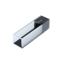 China Customized Ultramicro Black Wall Ultra Micro Cell Quartz Microtrace Cuvette Chemical Labware for sale