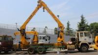 China Brand New 6X4 HOWO Flatbed Truck Mounted Crane Telescopic Boom Truck for sale