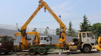 China Brand New 6X4 HOWO Flatbed Truck Mounted Crane Telescopic Boom Truck for sale