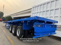 China 3 Axle 40ton 13.45m Wabco BPW Axles Air Suspension Flatbed  Semi Trailer for sale