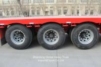 China Chassis 60 Ton 3 Axles 2 AXLES Lowboy Lowbed Low Bed Semi Trailers for sale