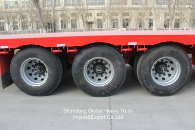 China Chassis 60 Ton 3 Axles 2 AXLES Lowboy Lowbed Low Bed Semi Trailers for sale