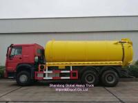 China HOWO 15CBM Vacuum Sewage Suction Truck with 6×4 Drive Type and Hydraulic Tipping Discharge for Septic Tank Cleaning for sale