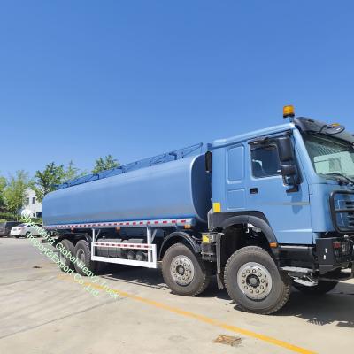 China Heavy Duty 33000 Liters 8*4 Fuel Truck HOWO Trailer Fuel Tank Diesel Tank Oil Tanker Truck for sale