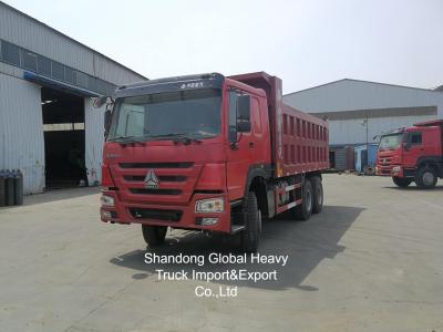China Second-hand HOWO Red Color 380hp/400hp Dump Truck In Stock for sale