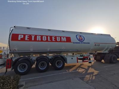 China 40 Cubic Tank 3 Axles Aluminum Alloy Fuel Tanker Semi Trailer for Long-distance Transportation for sale