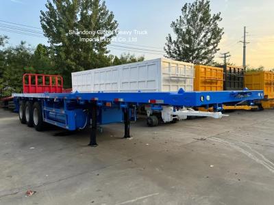 China 3-Axle Lowbed Semi Trailer for Heavy Equipment Transport for sale