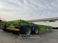 China Heavy Duty 50ton 2axles Lowbed Semi Trailer for Heavy Construction Equipment Transport for sale