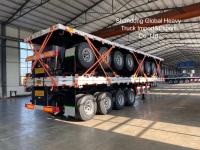China 2 3 4 Axles 80t 100t 120t Lowbed Lowboy Semi Trailer with 13T or 16T FUWA/BPW Axles for sale