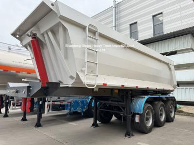 China 3-Axle Steel Dump Semi Trailer 95000kg Load Capacity for sale