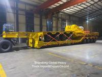 China 3-Axle Lowbed Semi Trailer for Heavy Equipment Transport for sale