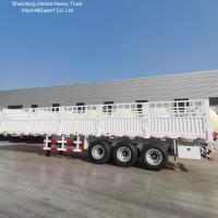 China 3 Axle Steel Fence Semi-Trailer for Bulk Cargo Transport for sale
