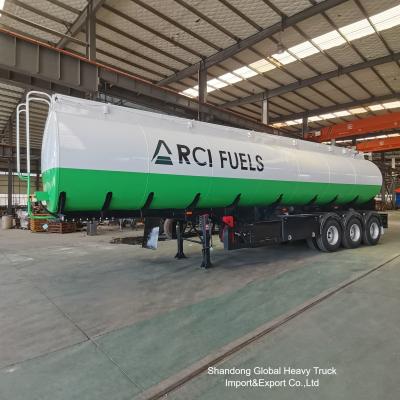 China 3-Axle Fuel Tanker Semi Trailer 50000L Capacity Steel Construction for sale
