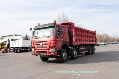 China HOWO Dump Truck Tipper Truck with 400L Fuel Tank EURO II/III Emission Standard and 10 or 12-speed Manual Gearbox for sale