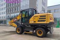 China 15.5-ton Wheel Excavator with 0.58cbm Bucket and 135 kW Engine for High Efficiency Earth Moving for sale