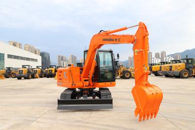 China 7.68 Ton Hydraulic Crawler Excavator with Enclosed Cab and 0.25-0.30 m³ Bucket Capacity for sale