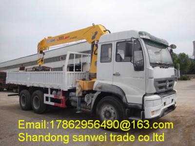 China 6x4 371hp 5 Ton Boom Truck Crane With XCMG Arm HW19710 Transmission ZZ1257N5841W for sale