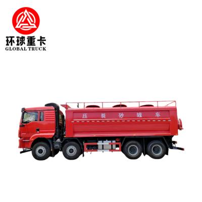 China Euro 6 Shacman 8×4 Fracturing Sand Tanker Lorry with 20,000L Tank Volume for Oilfield Stimulation for sale