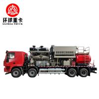 China HOWO Foton Ford 8×6 Drive Wheel Euro 6 Emission Standard Fracturing Sand Tanker Truck with 1697L/Min Maximum Plunger Pump Displacement for sale