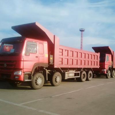 China 380hp Heavy Duty Mining Dump Truck 8x4 Automatic Transmission With HW70 VOLVO Cab for sale