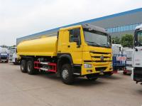 China Yellow 6x4 18m3 Tanker Truck Water Sprinkler Truck With HW76 Lengthen Cab for sale