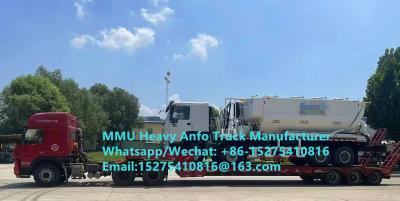 China high altitude cold area mixing and charging multifunctional heavy ammonium oil explosives Truck 15/20/25Ton Heavy Emulsion ANFO Truck Zambia/Zimbabwe/Tanzania/Ghana/Guinea/Peru Mining Blasting Service for sale