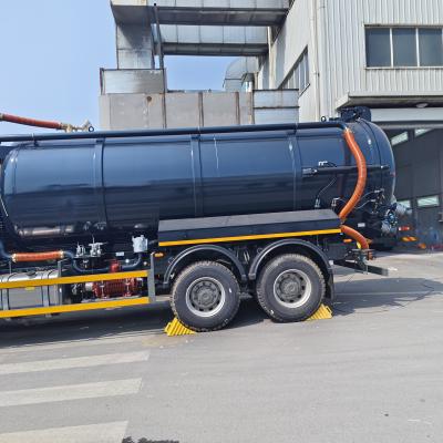 China HOWO 15CBM Vacuum Sewage Suction Truck with 6×4 Drive Type and Hydraulic Tipping Discharge for Septic Tank Cleaning for sale