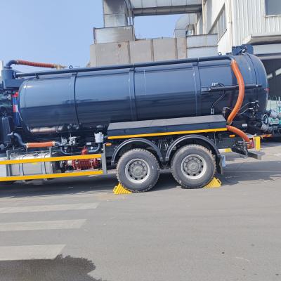 China HOWO 15CBM Vacuum Sewage Suction Truck with 266HP Engine and 6×4 Drive for Septic Tank Cleaning for sale