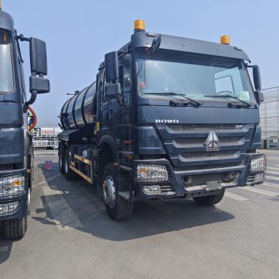 China HOWO 15CBM Vacuum Sewage Suction Truck with 6*4 Drive Wheel and Diesel Fuel for Septic Tank Cleaning and Sludge Transport for sale
