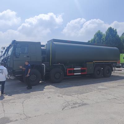 China HOWO 8×8 45,000L Fuel Tank Truck with 371HP Engine and 8×8 All-Wheel Drive for Heavy Duty Fuel Transportation for sale