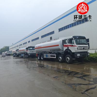 China Beiben 8×8 35000L Diesel Fuel Bowser Truck with Heavy Duty Off Road Chassis for Congo Mining Areas for sale