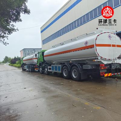 China شاحنة صهريج وقود HOWO TX 8×4 من الألومنيوم – شاحنة SINOTRUK لنقل وتوزيع الوقود في الجزائر for sale