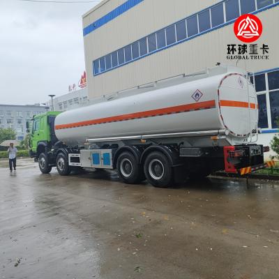 China HOWO TX 8×4 Aluminum Alloy Fuel Tank Truck – SINOTRUK Fuel Bowser for Zambia Mining and Construction for sale