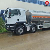 China HOWO TX 8×4 Aluminum Alloy Fuel Tank Truck – SINOTRUK Fuel Bowser for Tanzania Mining and Construction for sale