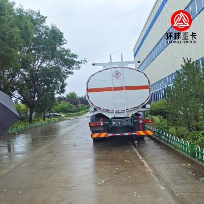 China HOWO TX 8×4 Aluminum Alloy Fuel Tank Truck – SINOTRUK Fuel Bowser for Tanzania Mining and Construction for sale