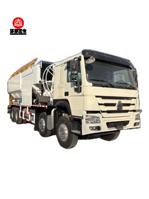 China SHACMAN 6×4 Bulk Emulsion Mixing and Charging Truck with 350 HP Diesel Engine and 8-23 m Telescopic Hose Arm for Mining Blasting for sale