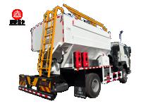 China HOWO 4x2 Bulk Emulsion Explosive Mixing and Charging Truck with 350 HP Diesel Engine 300 kg/min Charging Efficiency and 8-23 m Telescopic Hose Arm for sale