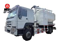 China HOWO 4x2 Bulk Emulsion Explosive Mixing and Charging Truck with 350 HP Diesel Engine 300 kg/min Charging Efficiency and 8-23 m Telescopic Hose Arm for sale