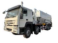 China HOWO 8x4 Bulk Emulsion Explosive Mixing and Charging Truck with 350 HP Diesel Engine, 32-ton GVW and 8-23 m Telescopic Hose Arm for sale