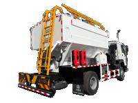 China 8×4 Drive Type 32 Ton Bulk Emulsion Mixing and Charging Truck with 8-23 m Telescopic Hose Arm for Mining Blasting for sale