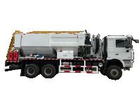 China 8×4 Bulk Emulsion Explosive Mixing and Charging Truck with 350 HP Diesel Engine and 8-23 m Telescopic Hose Arm for Mining for sale