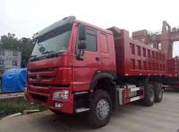 China Red Heavy Duty Dump Truck Euro 2 Emission Standard With ZF8118 Steering for sale