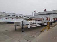 China 4 Axles Heavy Duty Low Bed Semi Trailer With FUWA Axle And 14mm Channel Steel Cross Beam for sale
