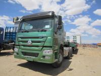 China 10 Wheelers Tractor Trailer Truck ZF8118 Steering Single Sleeper Green Color for sale