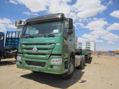 China 10 Wheelers Tractor Trailer Truck ZF8118 Steering Single Sleeper Green Color for sale