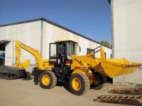 China EPA Engine Four Wheel 28km/H 1 M3 Bucket Backhoe Loader for sale